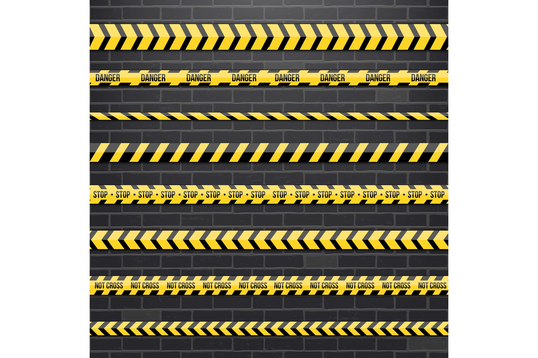 Police stripe tapes, danger border., an Illustration by HAPPY VECTOR