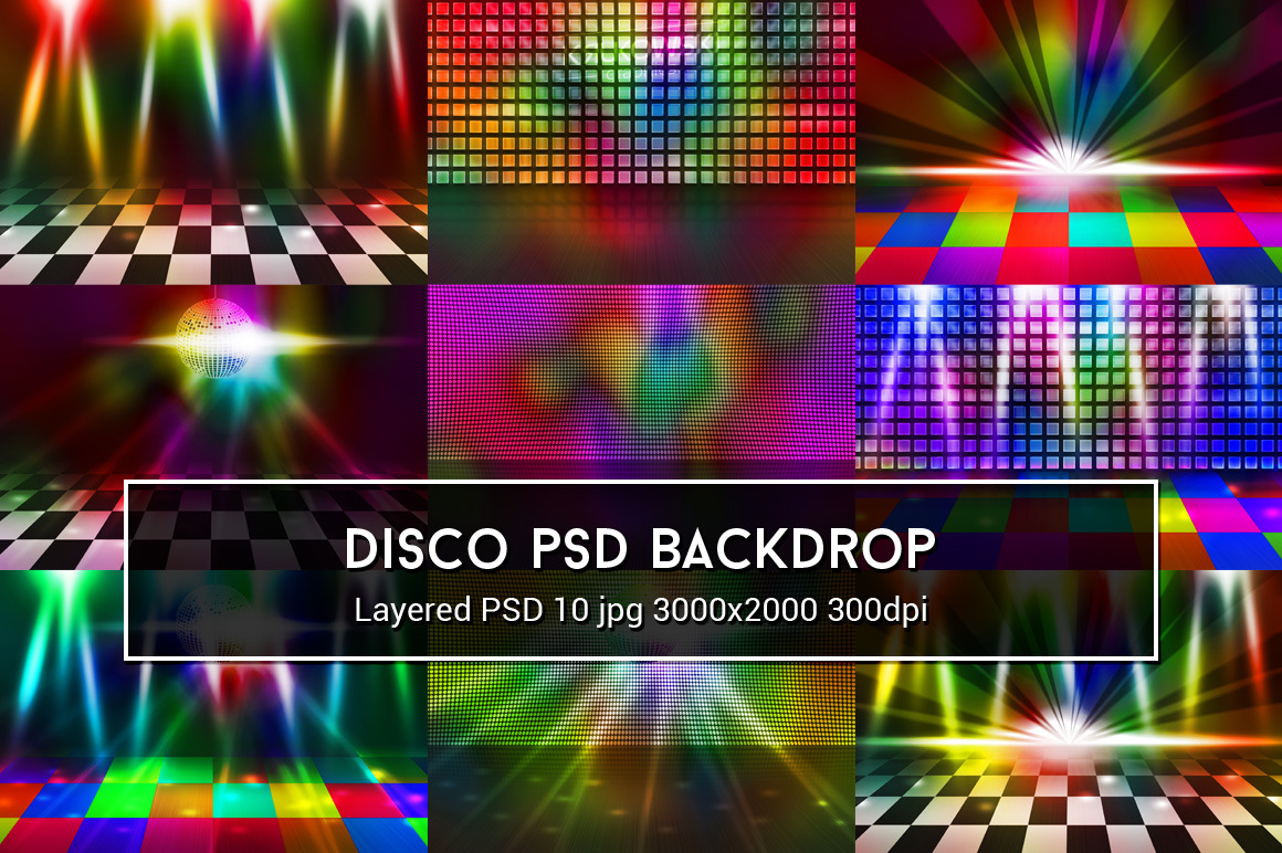 Disco PSD Backdrop, a Texture Graphic by Krukowski Graphics