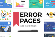 Error pages - web & mobile design, a Templates & Theme by Beauty Drops
