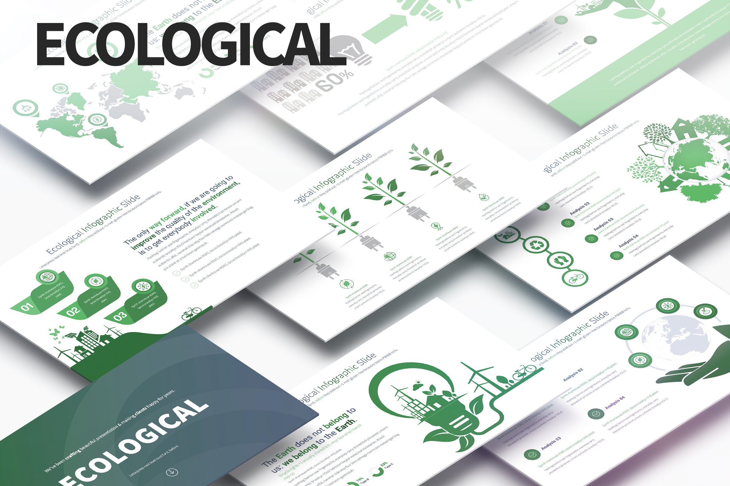 Ecological PowerPoint Infographics Slides