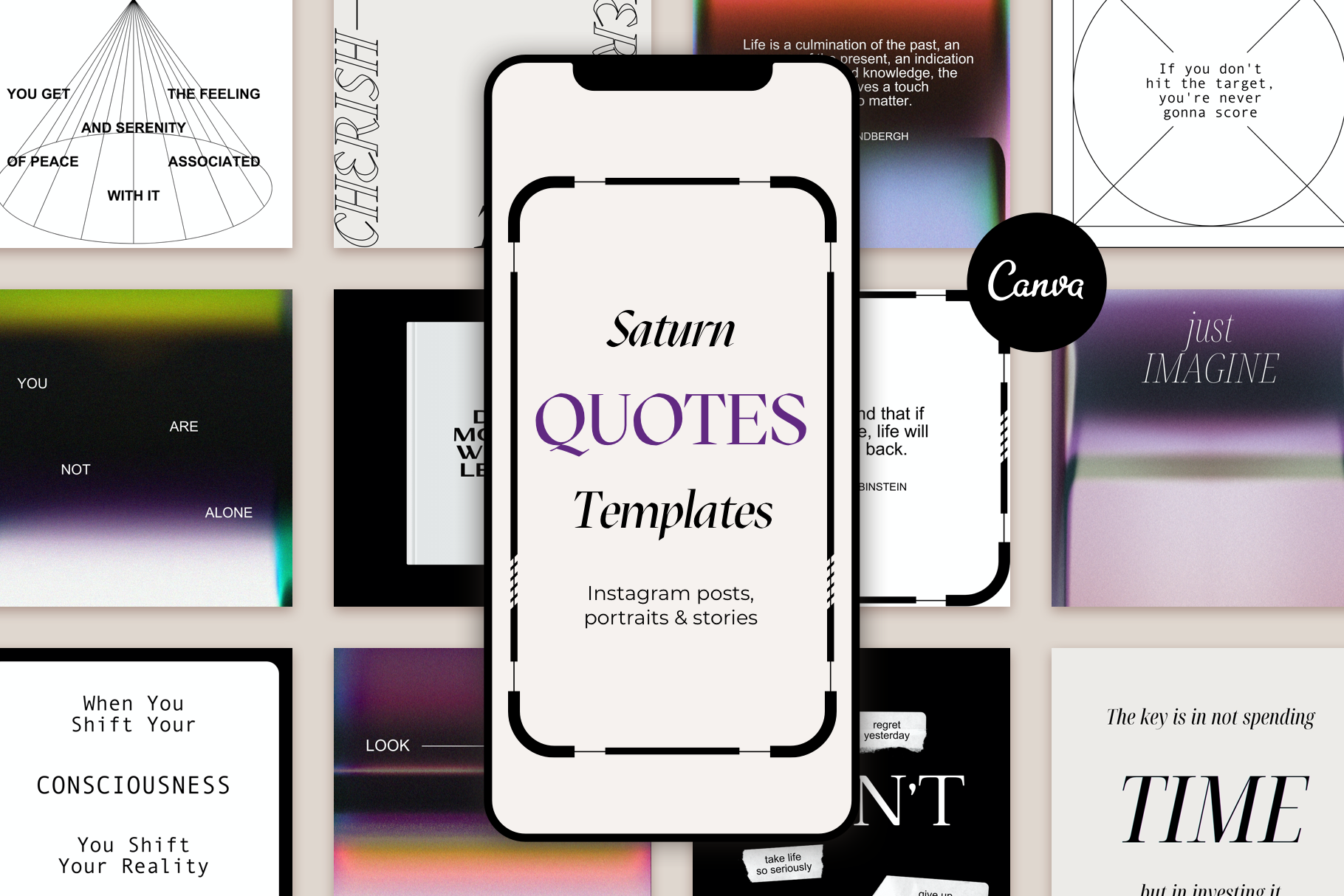 Wisdom Instagram Quotes for CANVA | Creative Market