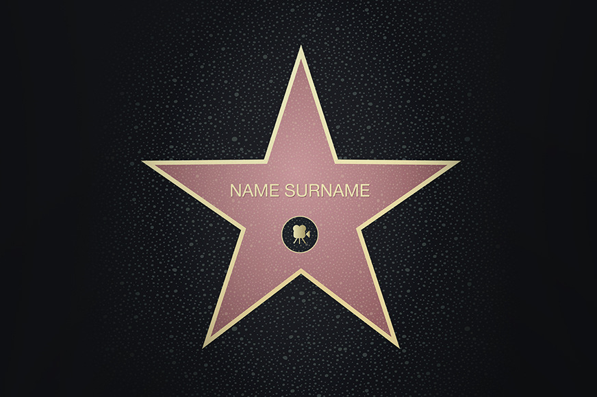 Fame star with place for name, a Product Mockup by Di Bronzino