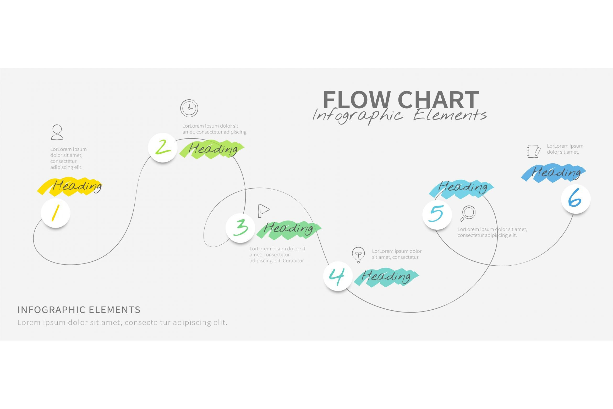 Hand drawn flow chart infographic, a Presentation Template by TotallypicRF