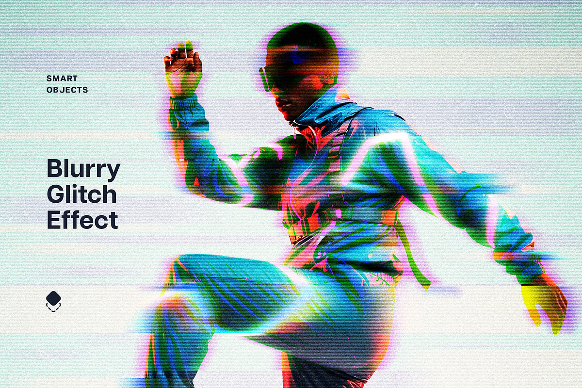 Blurred Glitch Photo Effect, a Layer Style Add-On by Design Squad