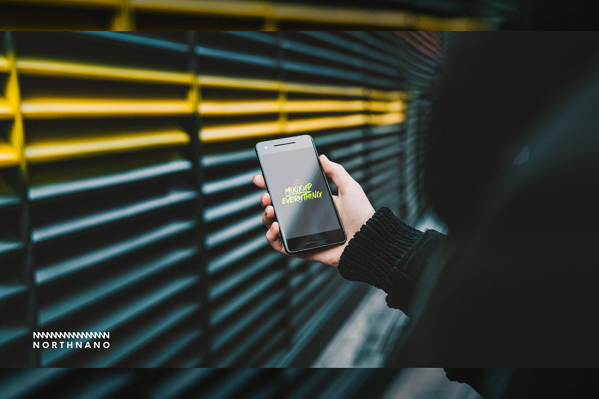 12 Google Pixel2 PSD Mockups, an iPhone Mockup by North&Nano