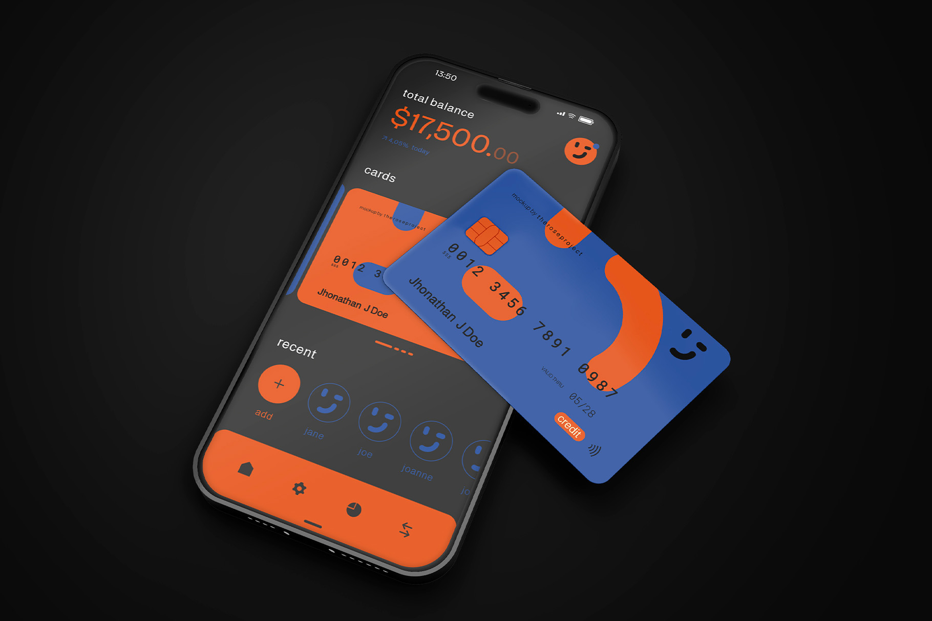 3d Smartphone and Credit Card Mockup, a Merchandise Mockup by The Rose ...