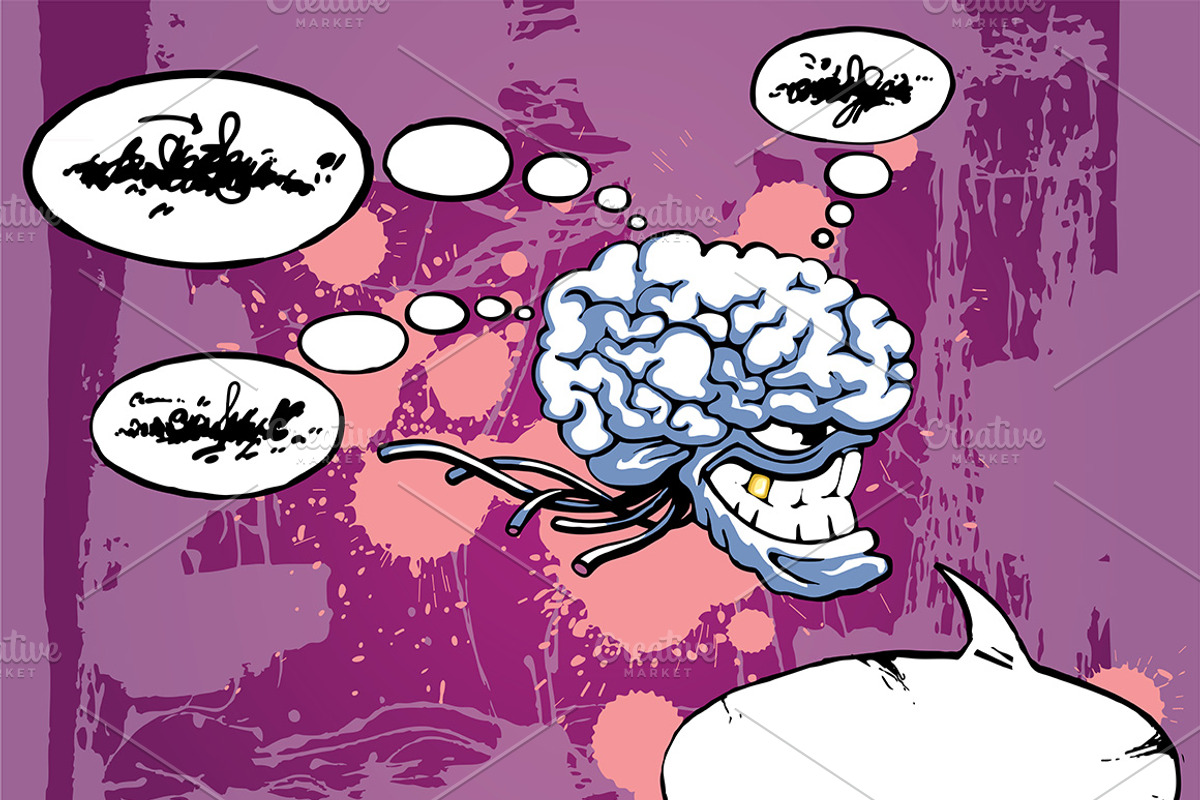 Grinning Big-brain Monster, a Technology Illustration by LEKS illustrations