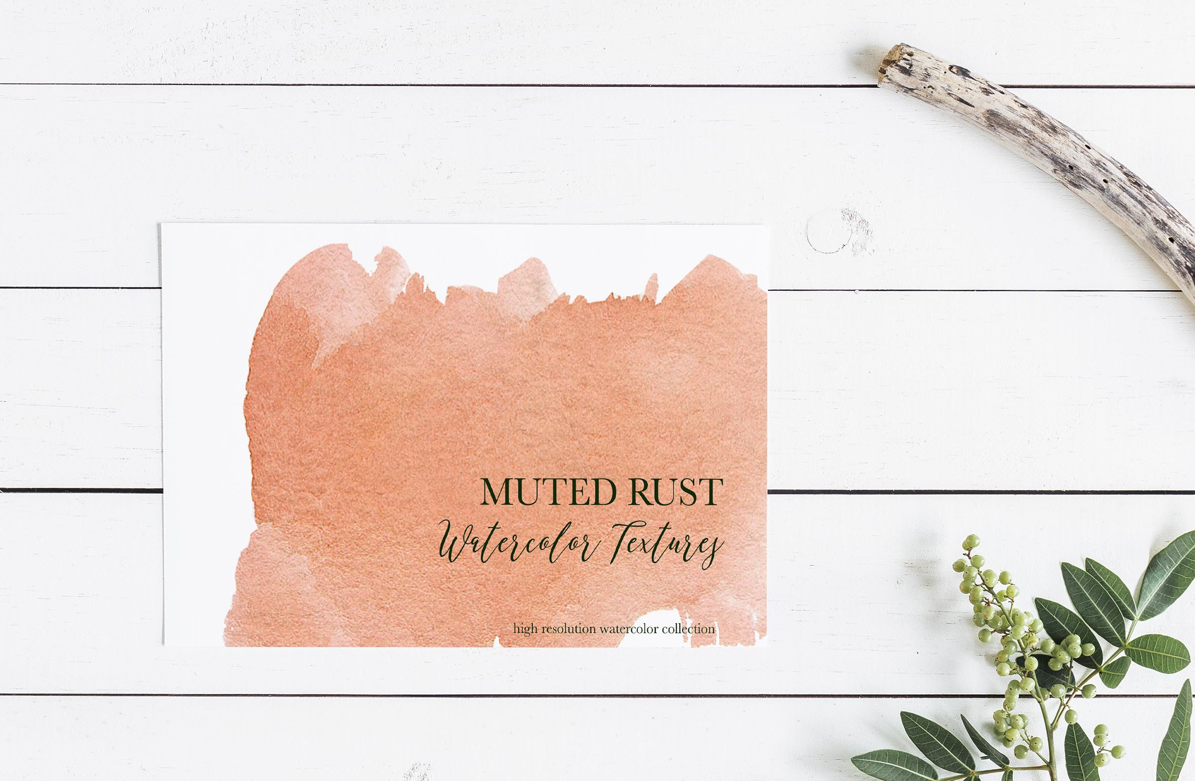 Muted Rust Watercolor Textures, a Texture Graphic by Chelsea Bromley