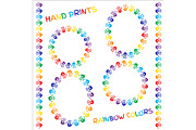 Frames with rainbow color hand print, an Object Graphic by Sunshine Art ...