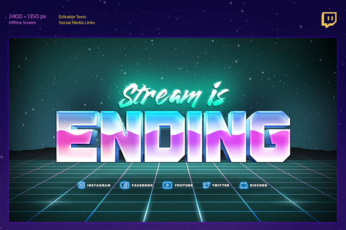 Twitch Gaming Kit, a Social Media Template by Andrew Skoch Design