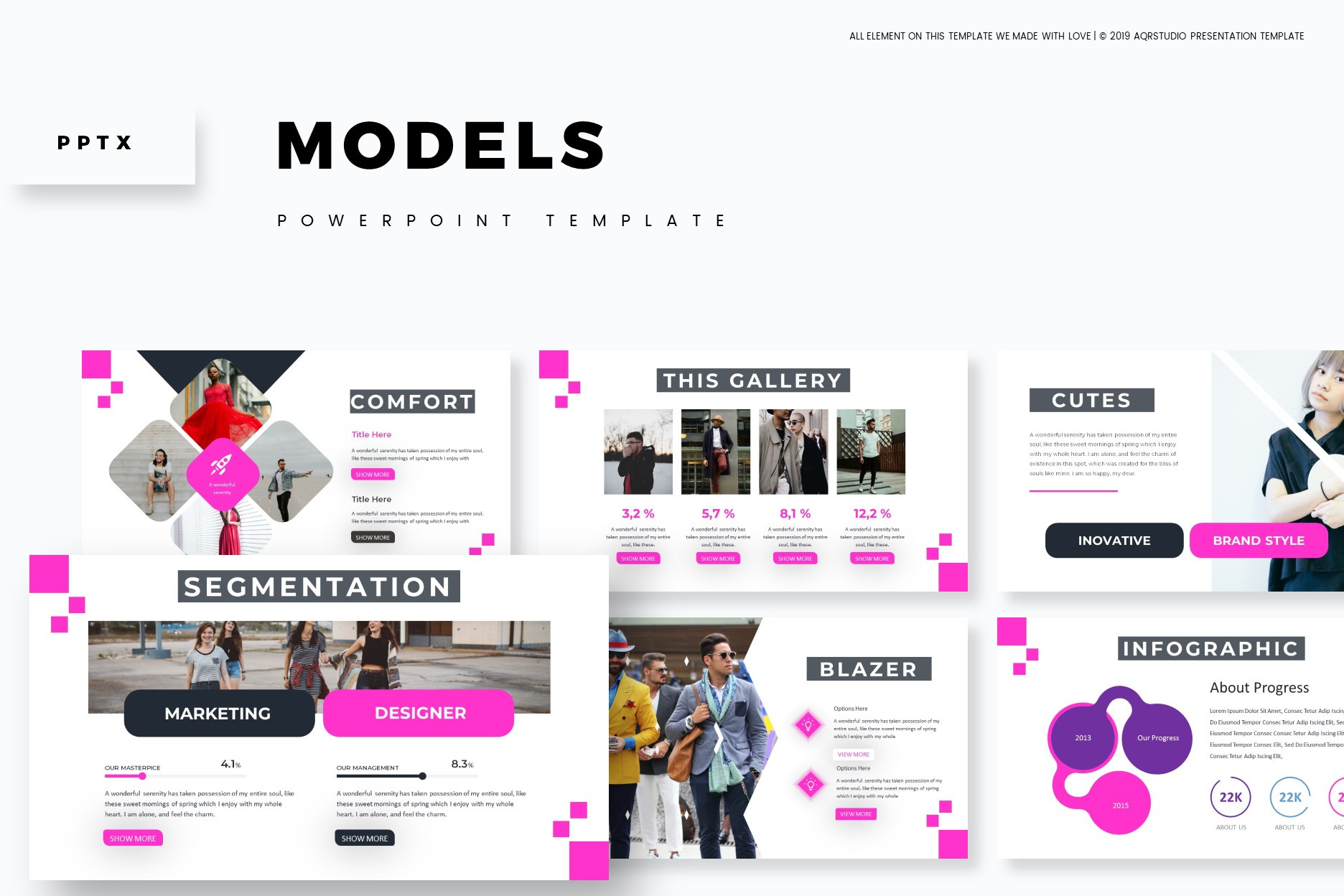 Models - Powerpoint Template, a Presentation Template by AQR Studio