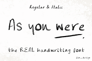 As You Were Casual Handwriting Font | Creative Market
