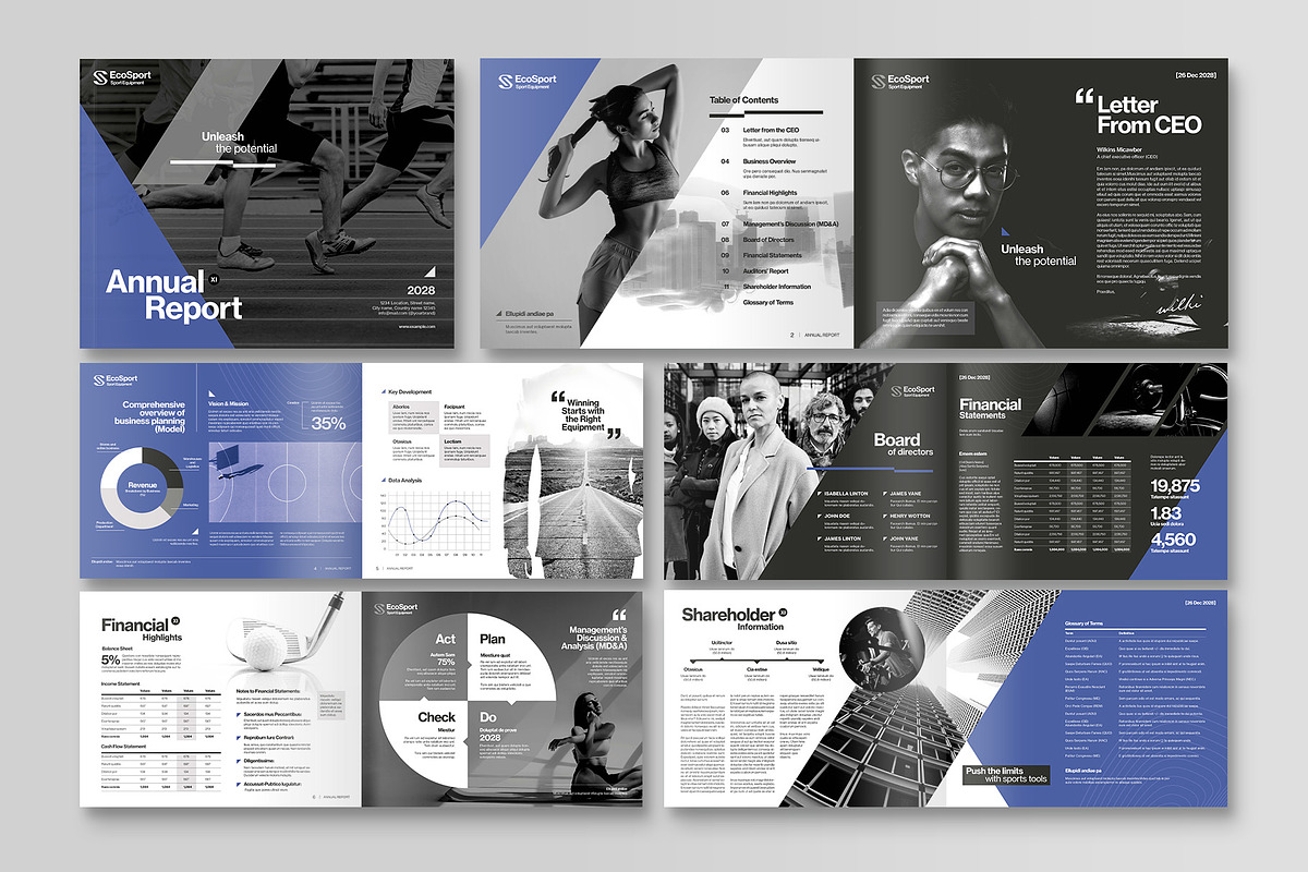 Annual Report Landscape Brochure Tem, a Brochure Template by BrandPacks