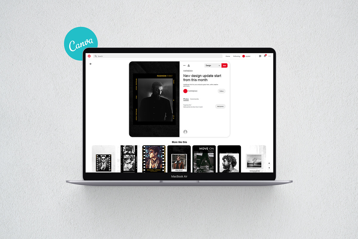 Pinterest Film Frame, a Social Media Template by Analogi Studio