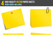 Vector yellow sticky note paper, an Object Graphic by yurlick