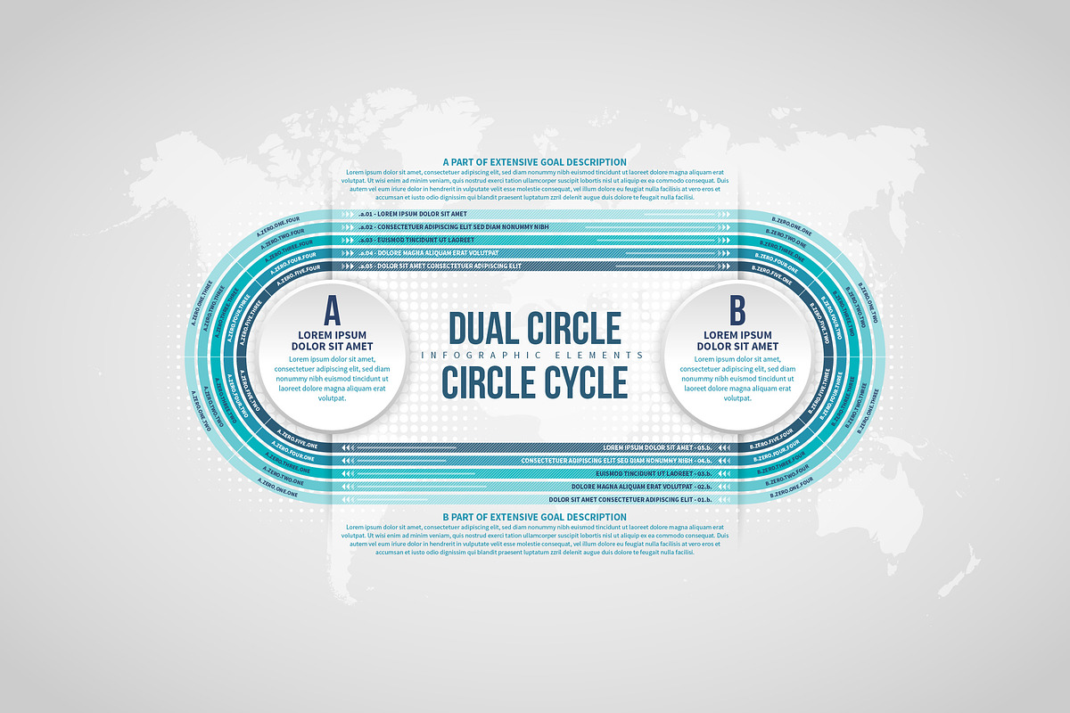 Dual Circle Cycle Infographic, a Templates & Theme by h.utomo
