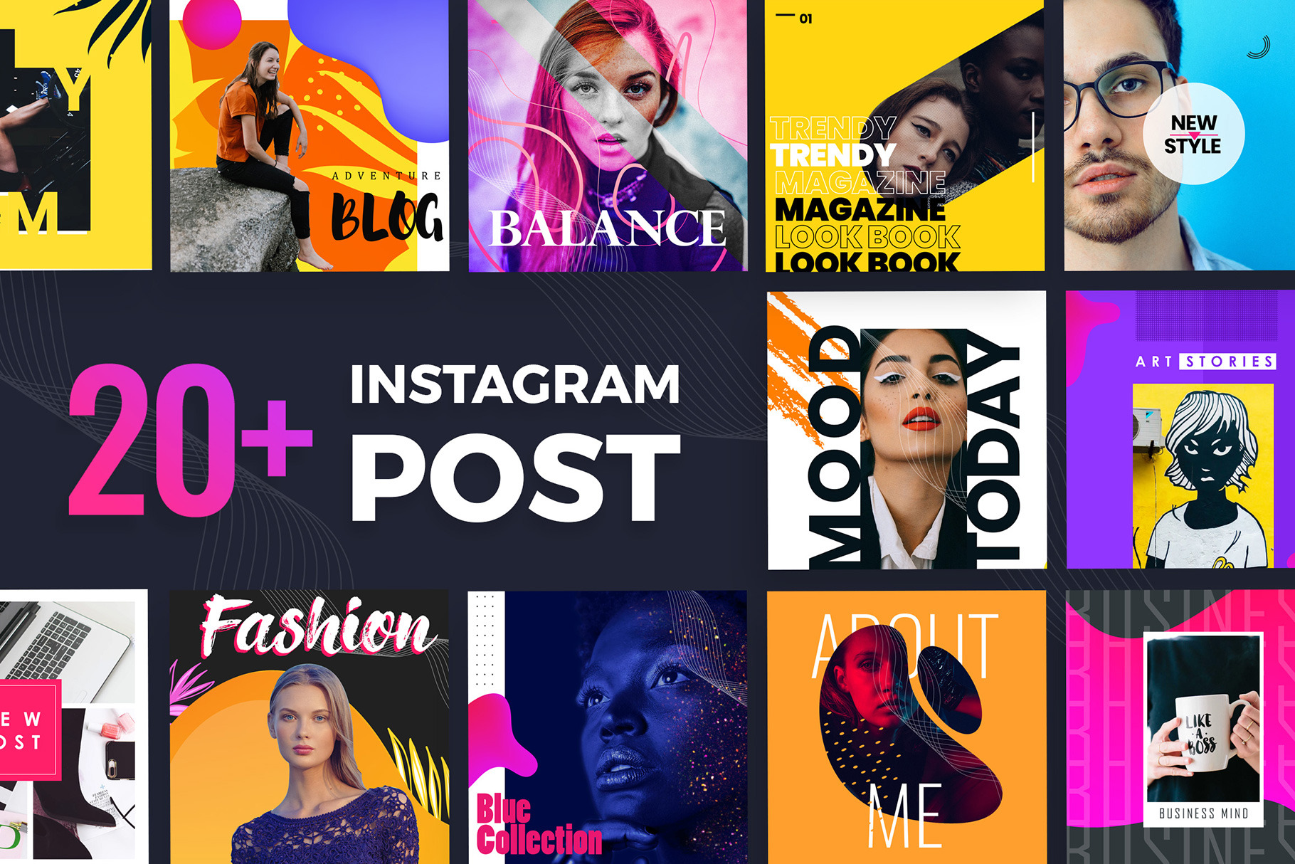 Instagram Post Templates, a Social Media Template by VictorThemes