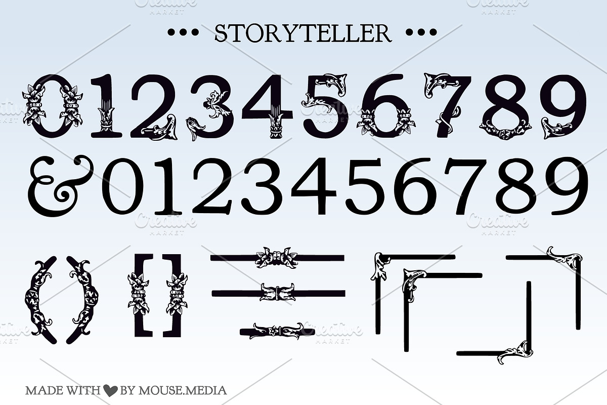 Storyteller Serif Font w Pretty Caps, a Serif Font by Storyteller Design