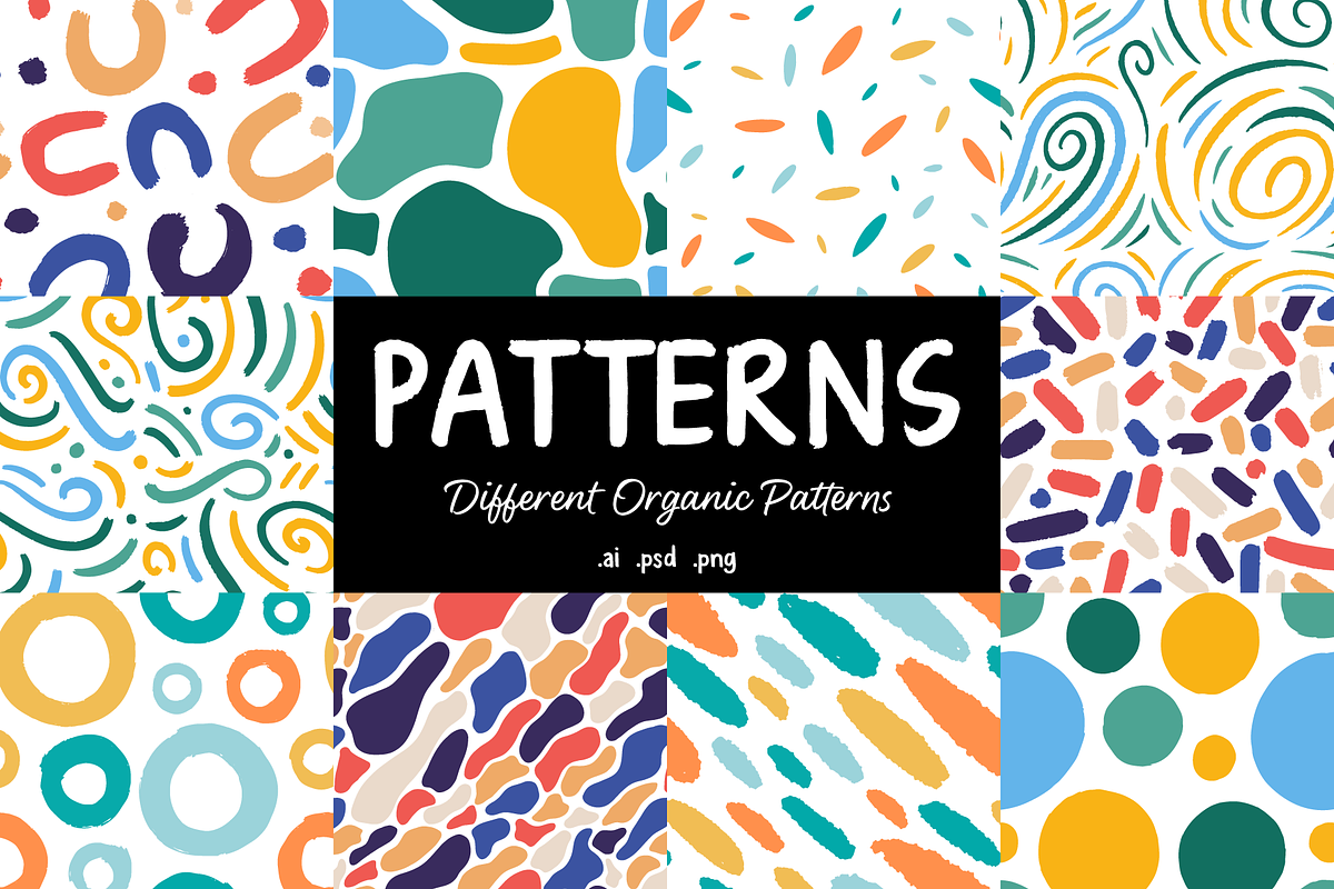 10 Organic Patterns, a Pattern Graphic by The Petim