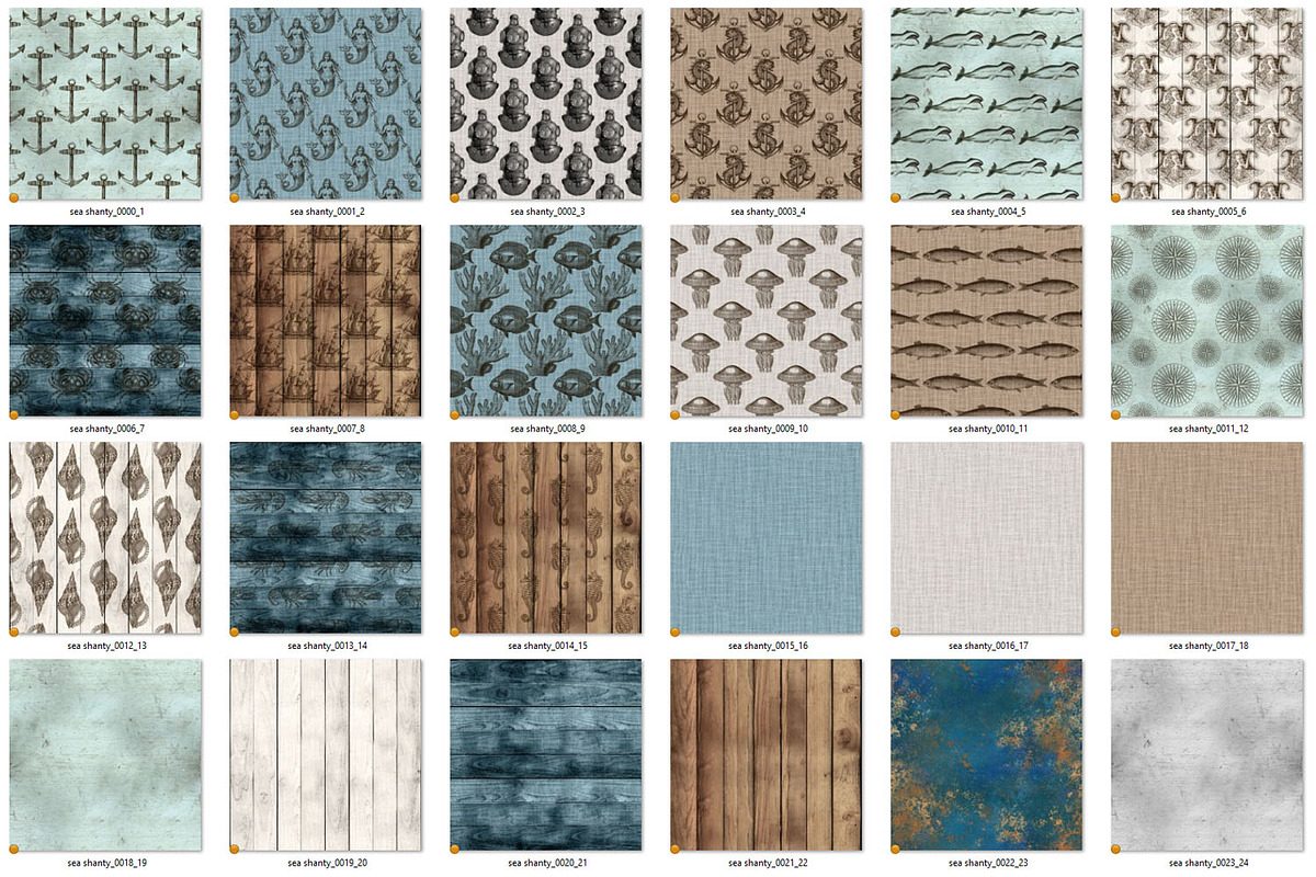 Sea Shanty Digital Paper, a Texture Graphic by Digital Curio