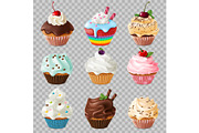 Realistic cupcakes. Sweet homemade, an Object Graphic by YummyBuum
