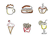 Junk Food Icons, an Icon by Noor-ul-Saba