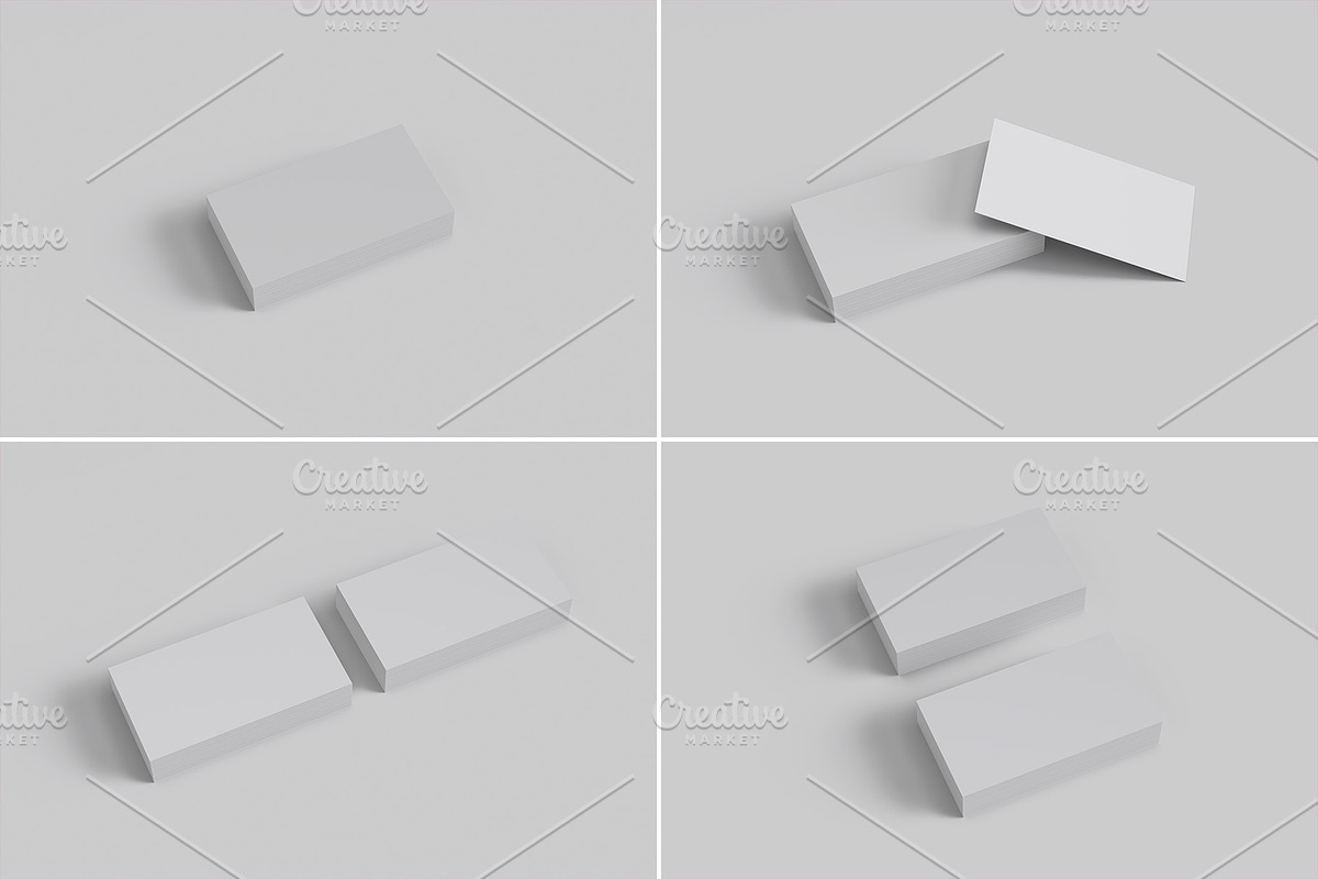 Business Card Stack Mockup, a Print Template by Illusiongraphic ...