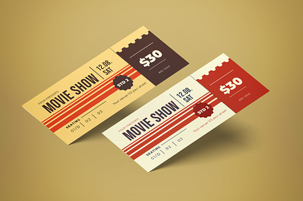 Ticket Movie Festival | Card Templates ~ Creative Market