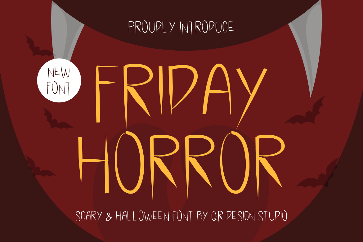 Friday Horror, a Handwritten Font by QR Design Studio
