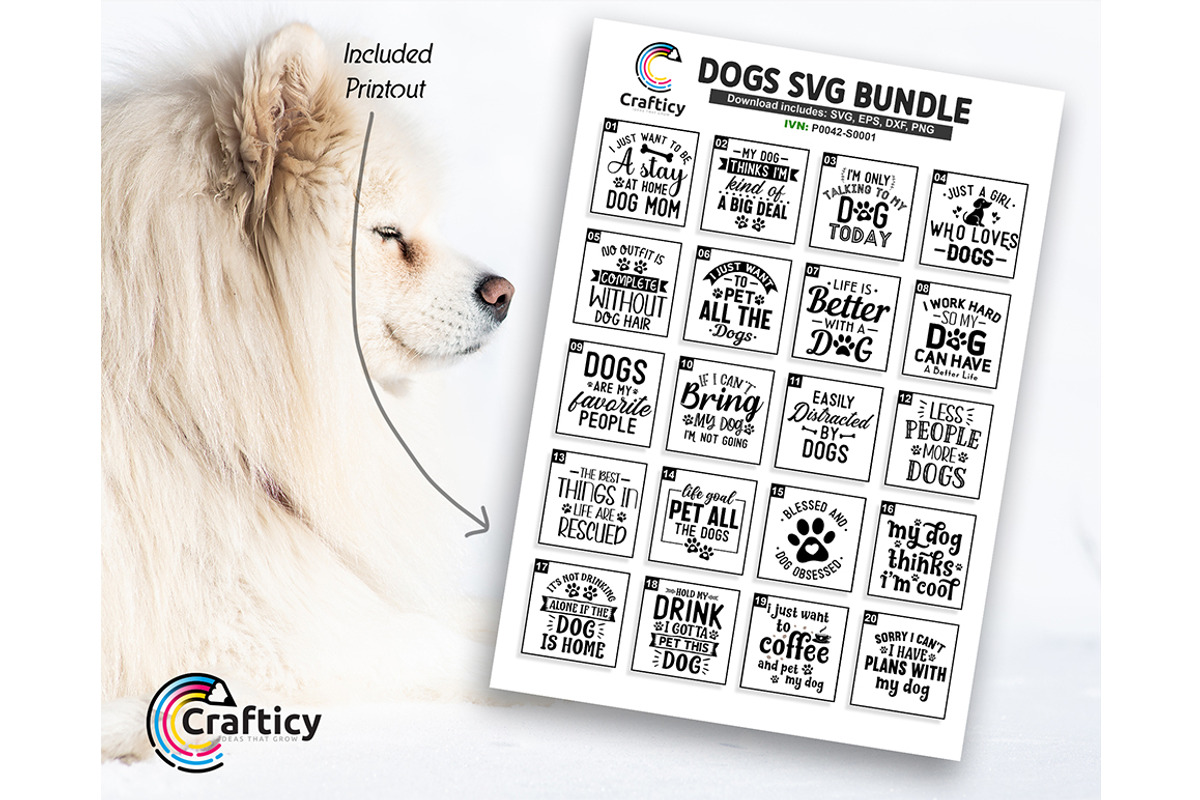 Dog SVG Bundle, an Illustration by Crafticy