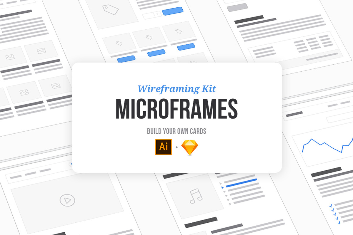 Microframes: Wireframing Kit, a Wireframe Template by Medialoot