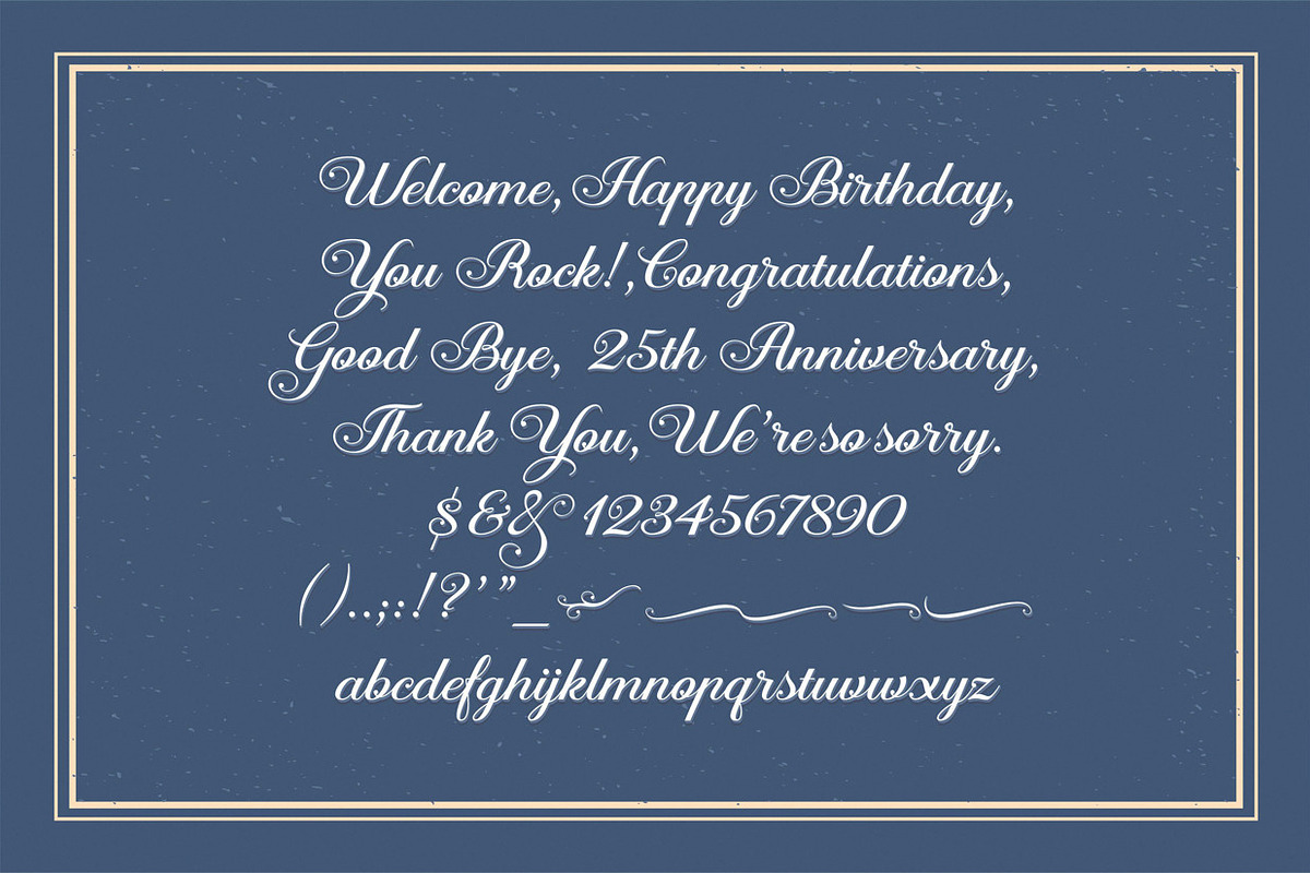 Aaron Script, a Script Font by Seniors