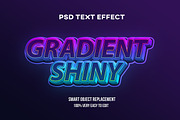 Gradient Shiny 3D Text Effect Psd