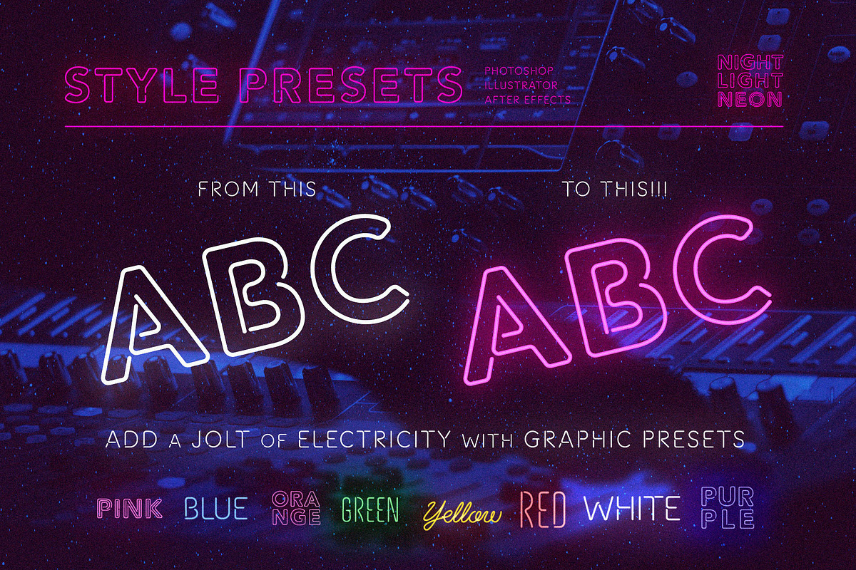 Retro Neon Font - Outline Style, a Sans Serif Font by Wingsart Studio