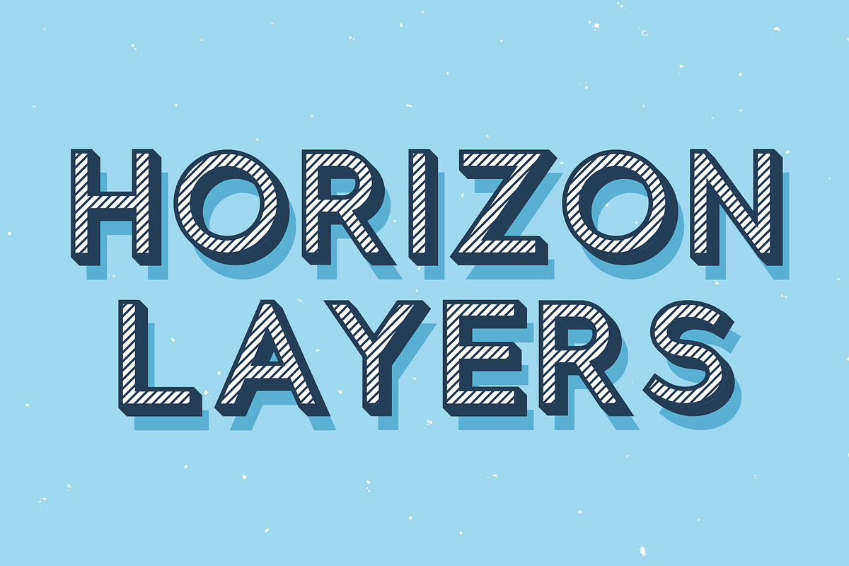 Horizon Layers Font, a Sans Serif Font by Medialoot