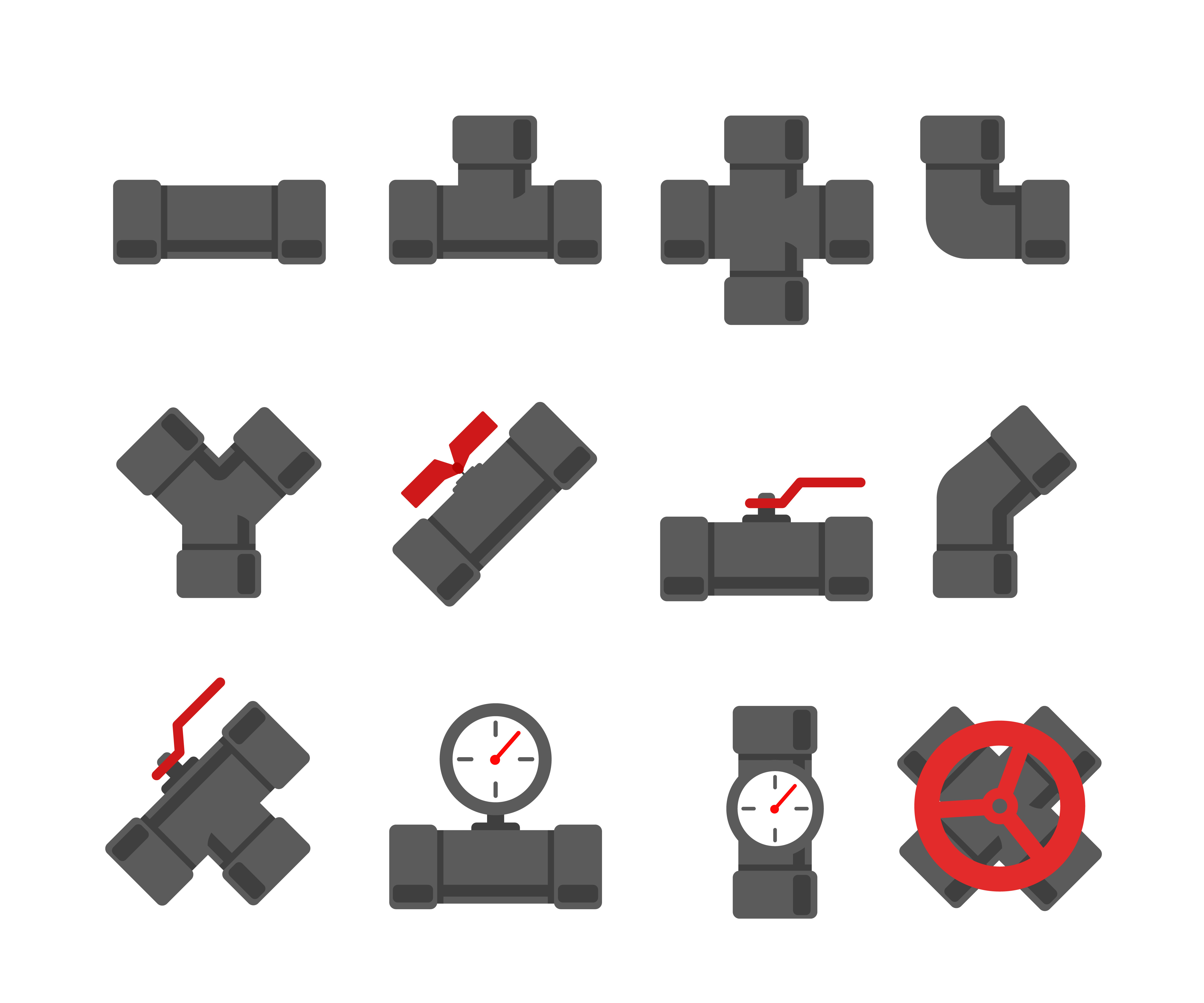Pipe fitting sign, an Outline Icon by Alejik