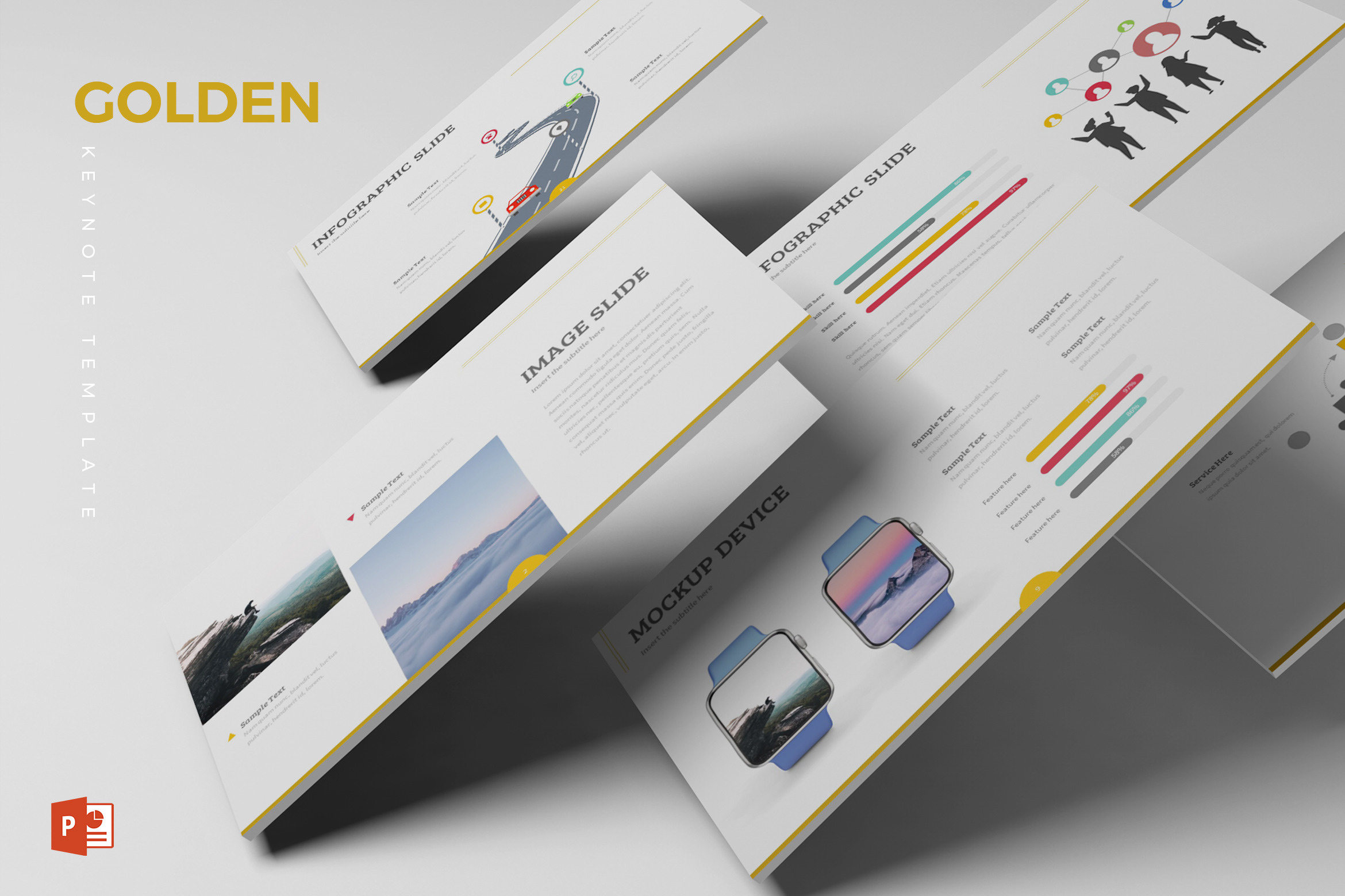 Golden - Powerpoint Template, a Presentation Template by AQR Studio ...