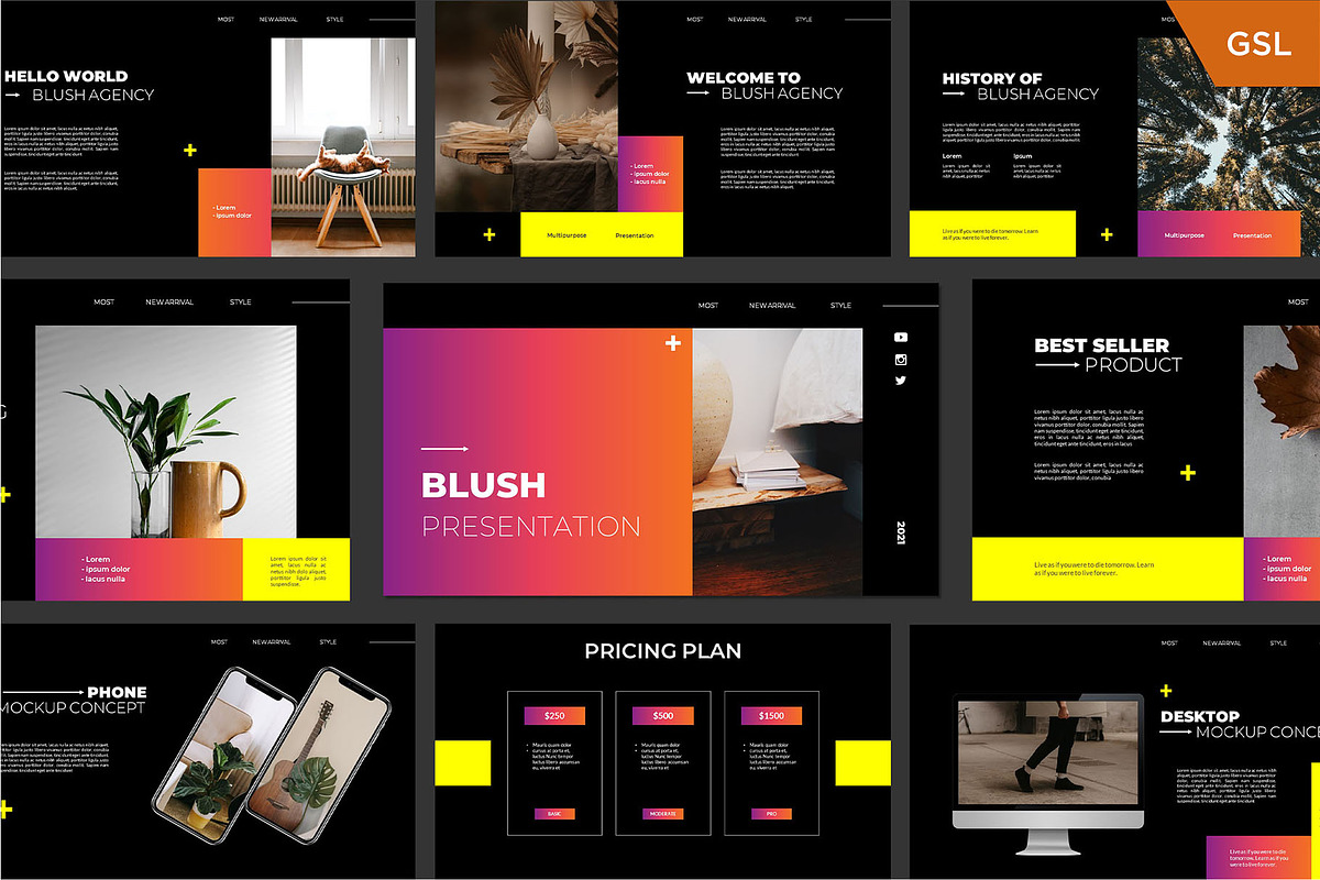 Blush Google Slides Template, a Presentation Template by Yo Slide