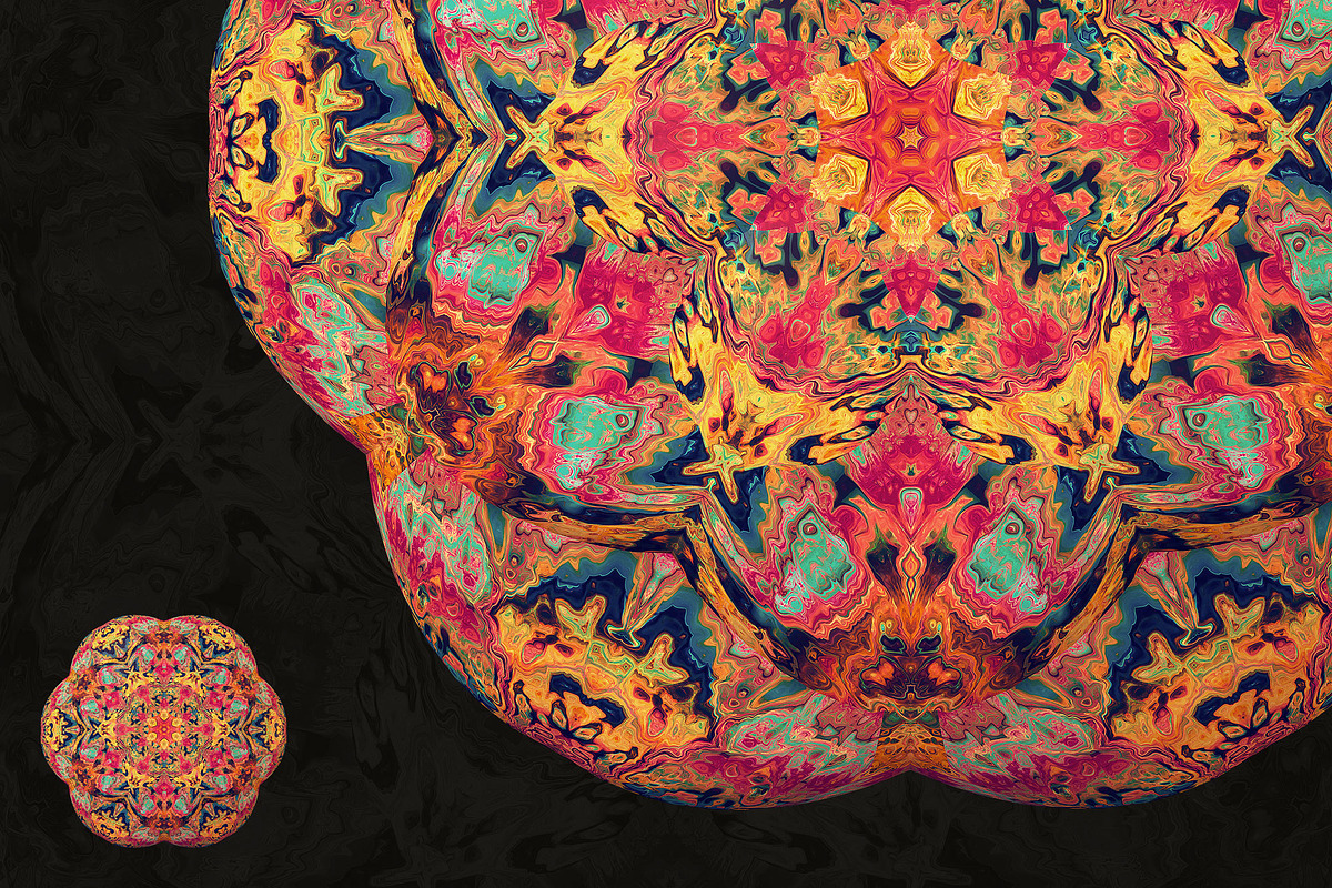 Symmetry: 15 Mandala Shapes, a Texture Graphic by Chroma Supply