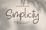 Simplicity - Handwritten Font, a Script Font by Dm Studio