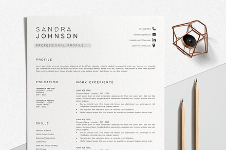 Modern Executive Resume CV Template | Resume Templates ~ Creative Market
