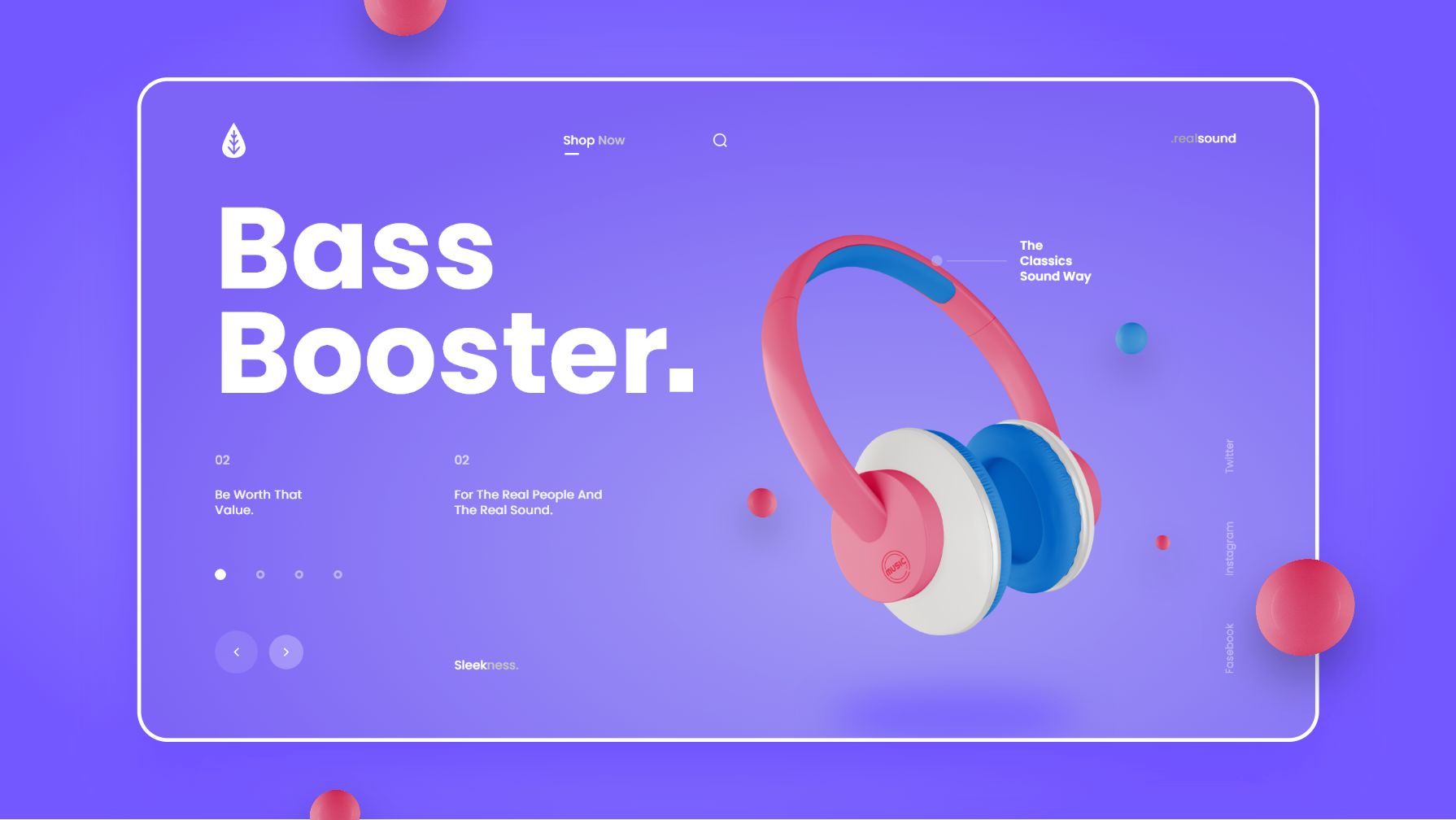 Music Website UX/UI Design Mockup