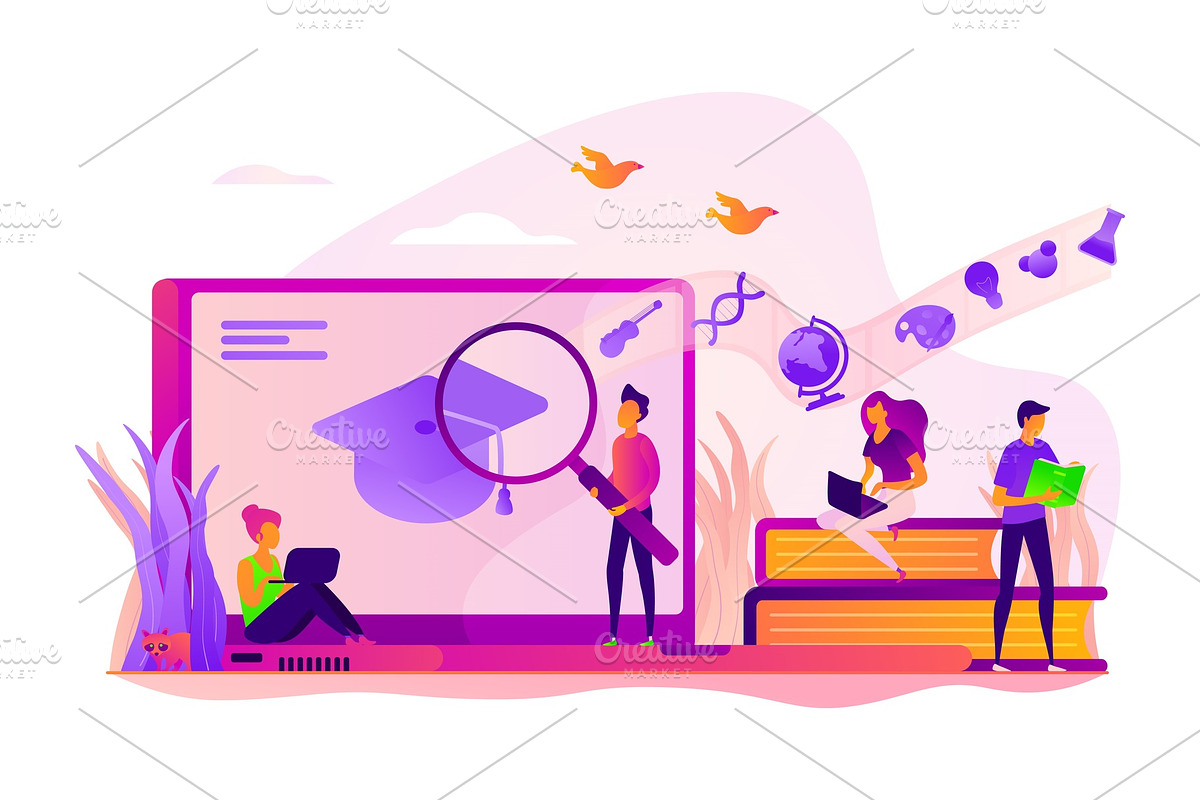Learning concept vector illustration, an Education Illustration by ...