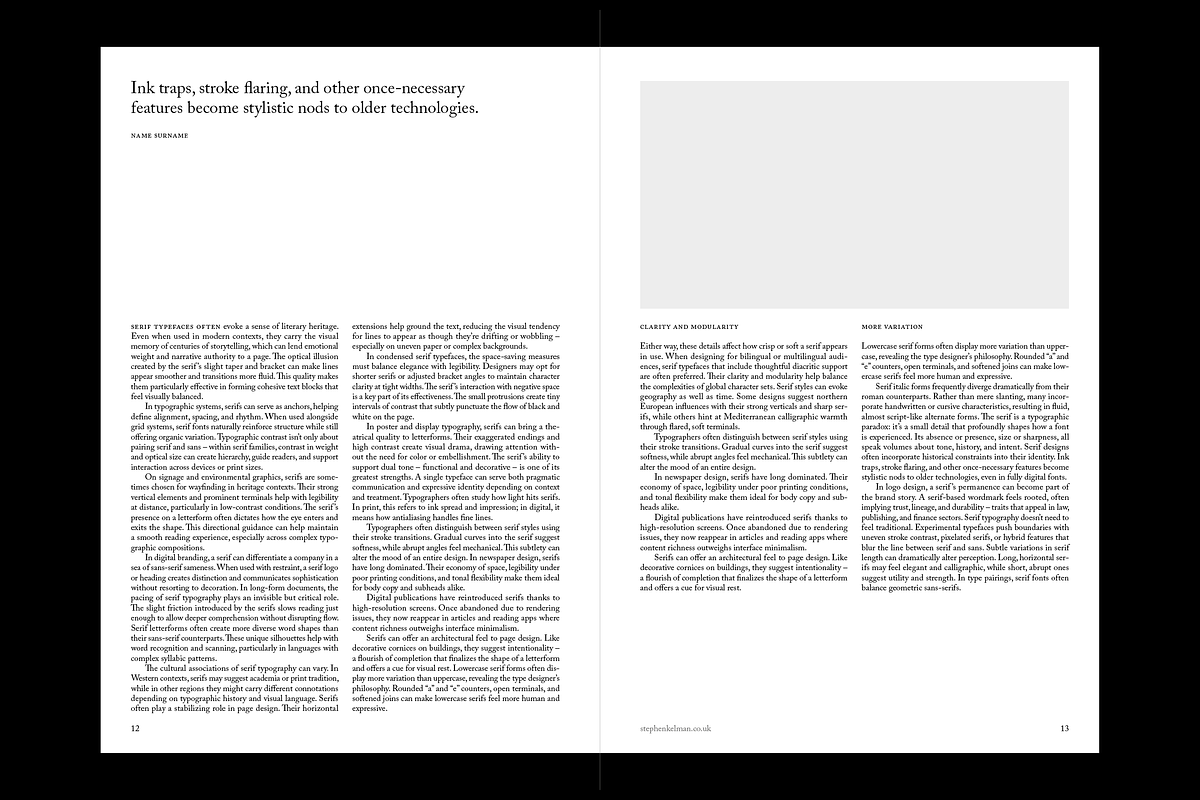 Serif A4 Grid System Template InDesign | Creative Market