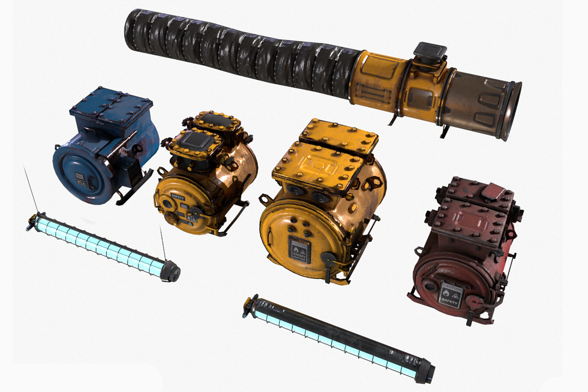 Mine Props Industrial | Creative Market