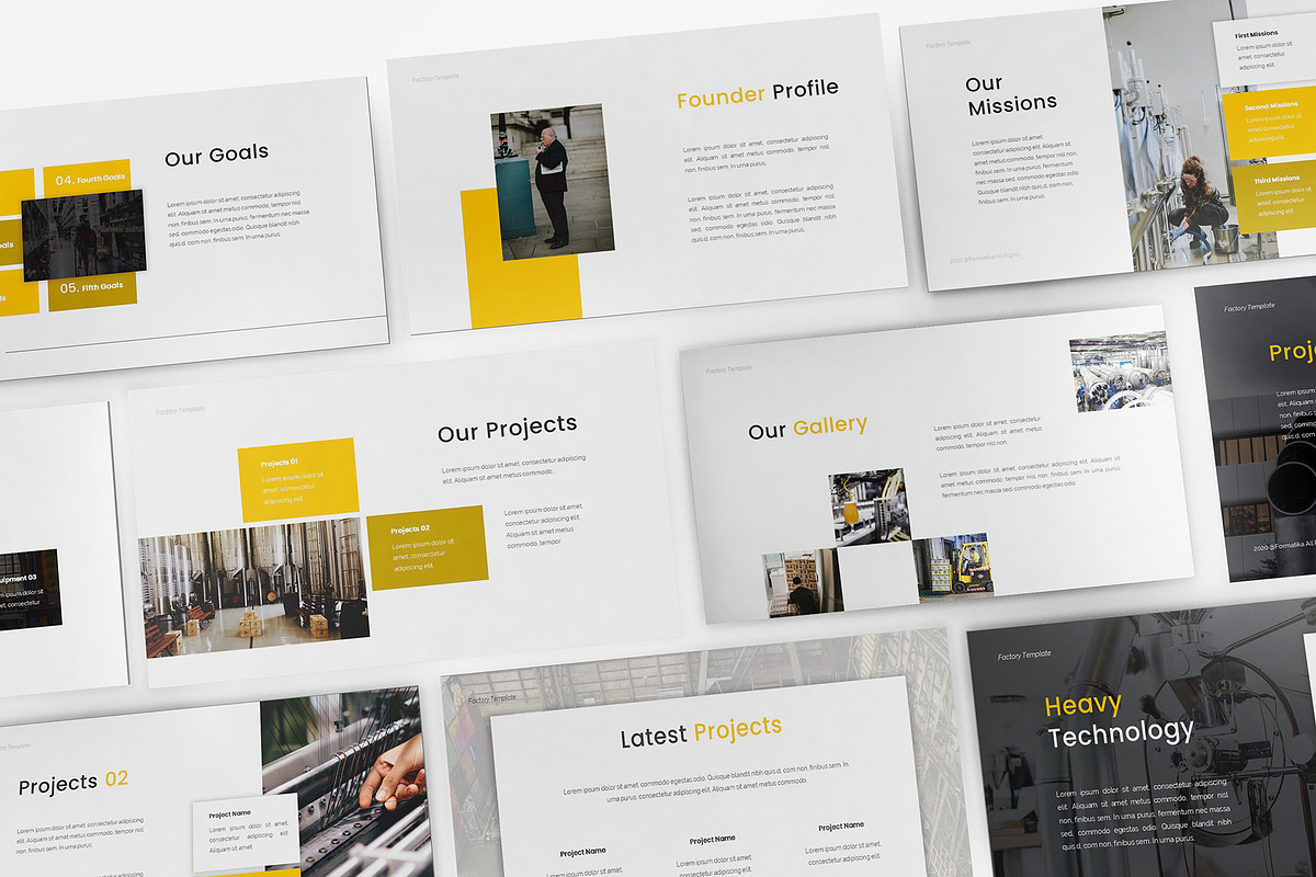 Factory Powerpoint Template, a Presentation Template by Formatika Studio