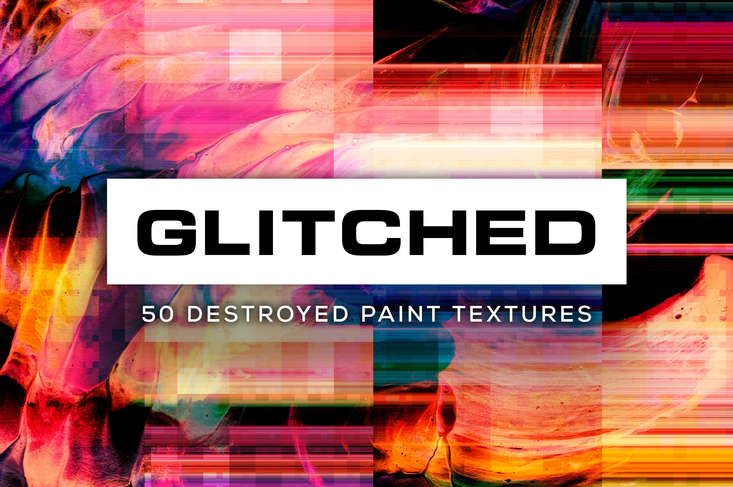 Glitched: 50 Destroyed Textures, a Texture Graphic by Chroma Supply