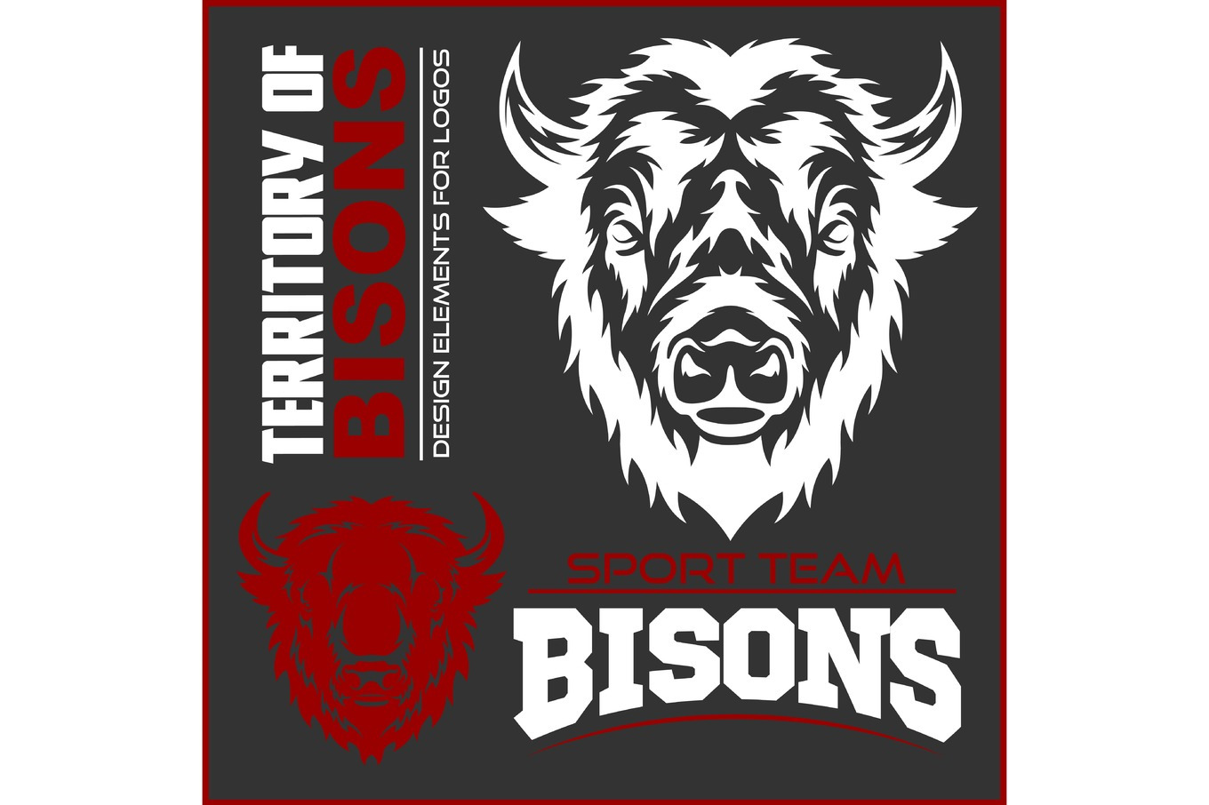 Buffalo Head Animal Symbol. Great for Badge Label Sign Icon Logo Design ...