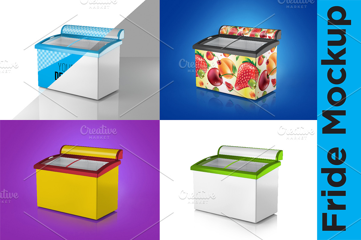Fridge Mockup Template. Refrigerator, a Product Mockup by Alexmaker ...