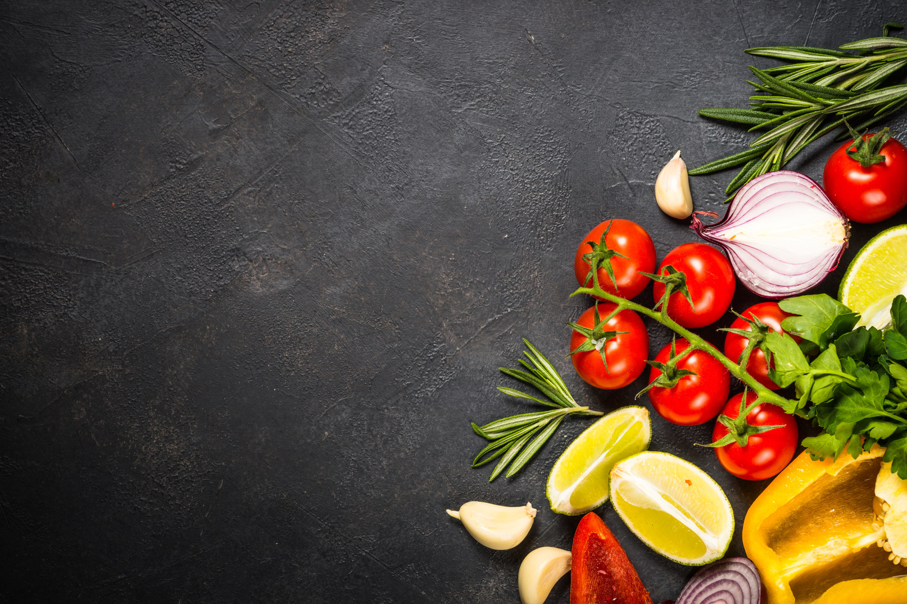 Food cooking background on black containing food, cooking, and ...